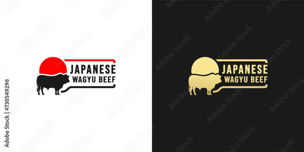 Wagyu beef logo or Japanese Wagyu beef label vector isolated. Best ...