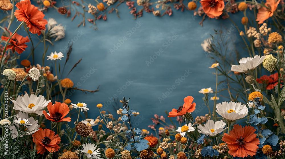 Wildflower Border: Printable Lined Journal Sheet for Writing Stock ...