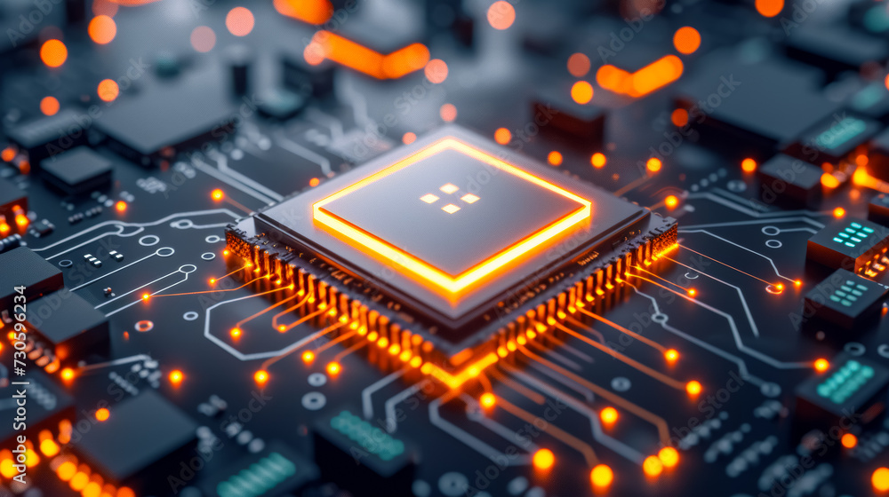 On top of a sophisticated chip, there is a hologram consisting of 5 ...