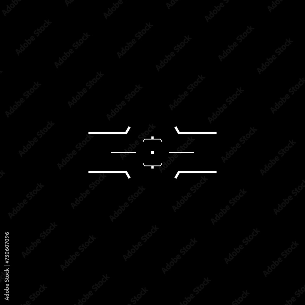 Cyberpunk aim, cyber target, HUD sight, virtual interface for game, HUD ...