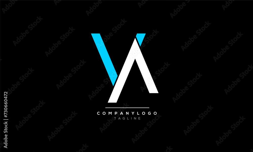 Alphabet letters Initials Monogram logo VA, VA INITIAL, VA letter Stock ...