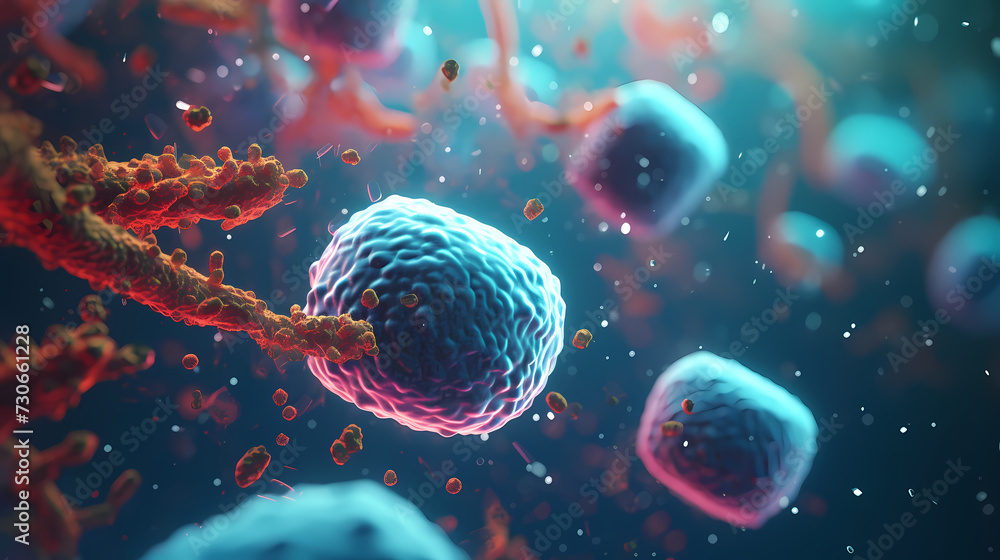 Macroscopic observation of organisms bacteria and cells and viruses ...