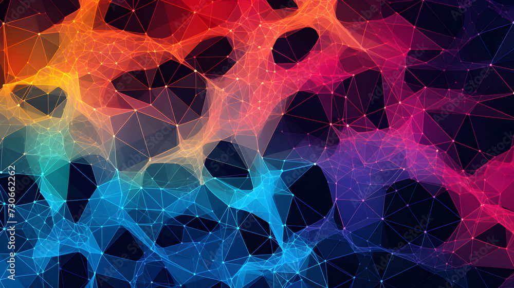 Colorful web header backdrop, neural network design. Stock Illustration ... Colorful web header backdrop, neural network design. Stock Illustration ...