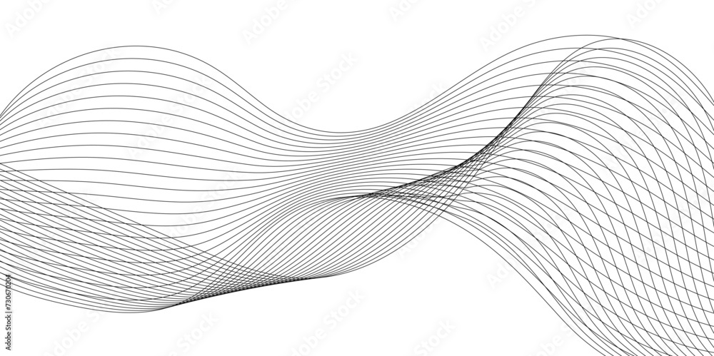 Technology and business wave lines on transparent background. Vector ...