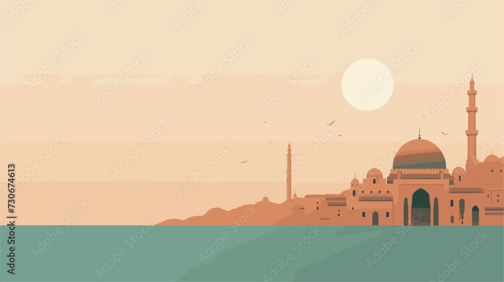 Islamic-themed vector background with a contemporary touch using ...
