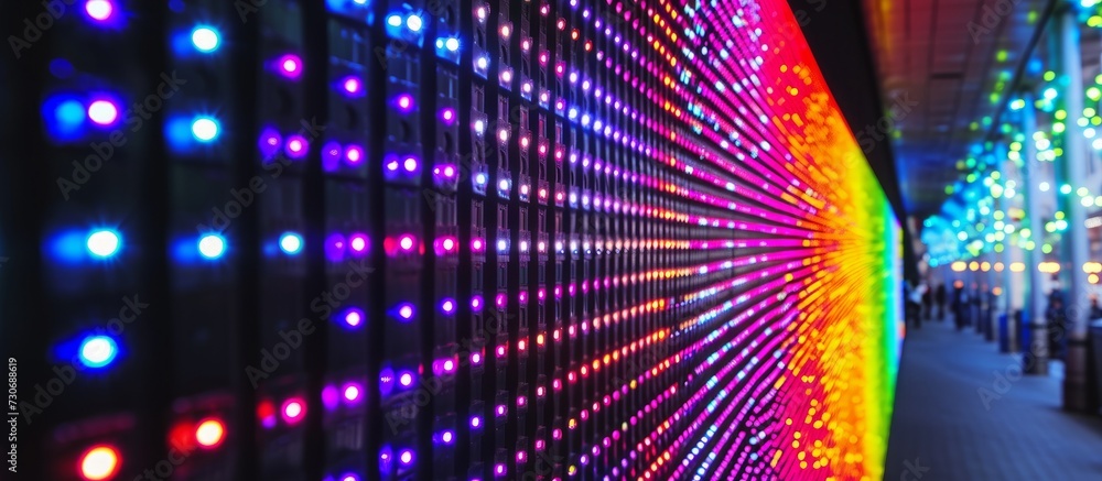 RGB LED modules with animated video background using SMD LEDs. Stock ...