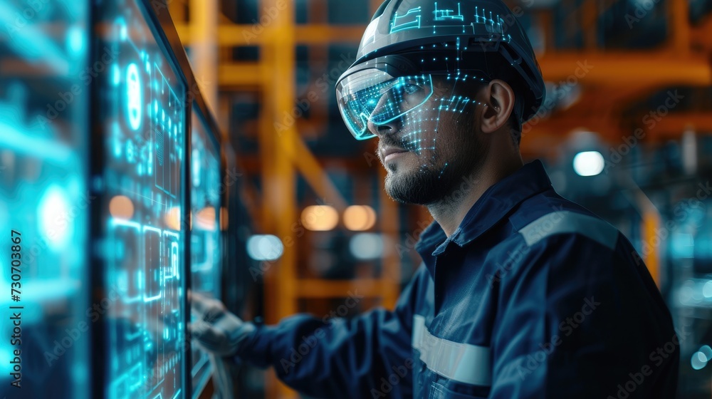 Engineer Using AR for Circuit Design, Industries can significantly ...