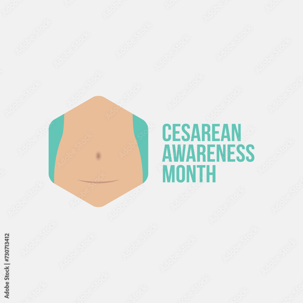 Cesarean Awareness Month Vector Illustration. This yearly event raises ...