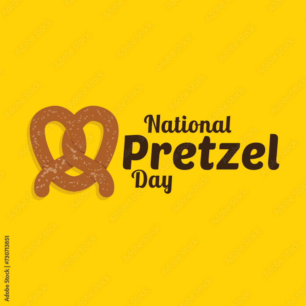 National Pretzel Day Vector Illustration. Suitable for Greeting Card ...
