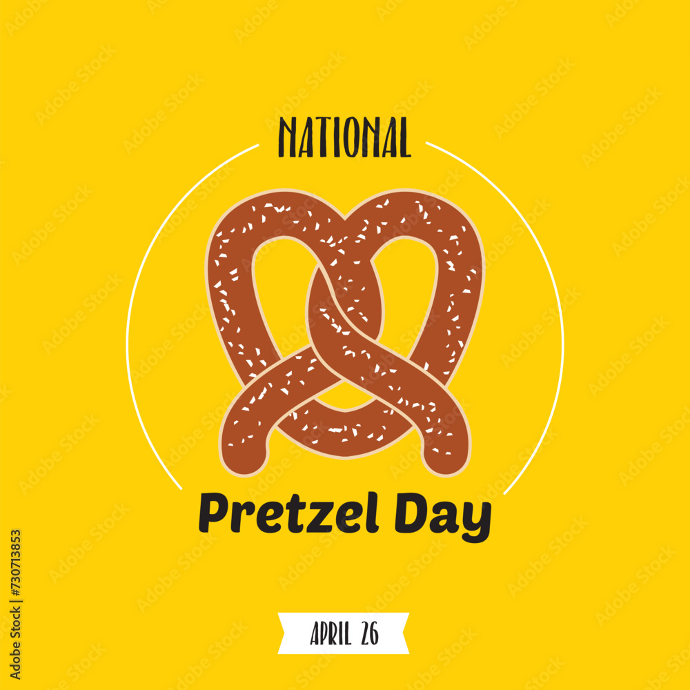 National Pretzel Day Vector Illustration. Suitable for Greeting Card ...