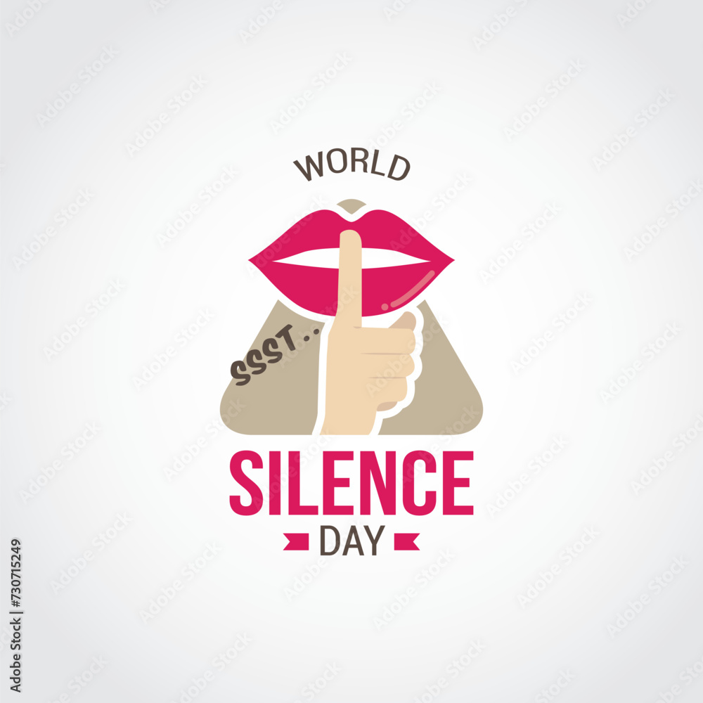 World Silence Day Vector Illustration. Suitable for greeting card ...