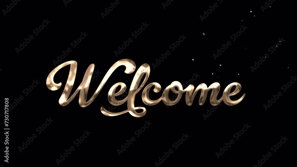 Vidéo Stock Welcome text animation. Animated handwritten text with ...