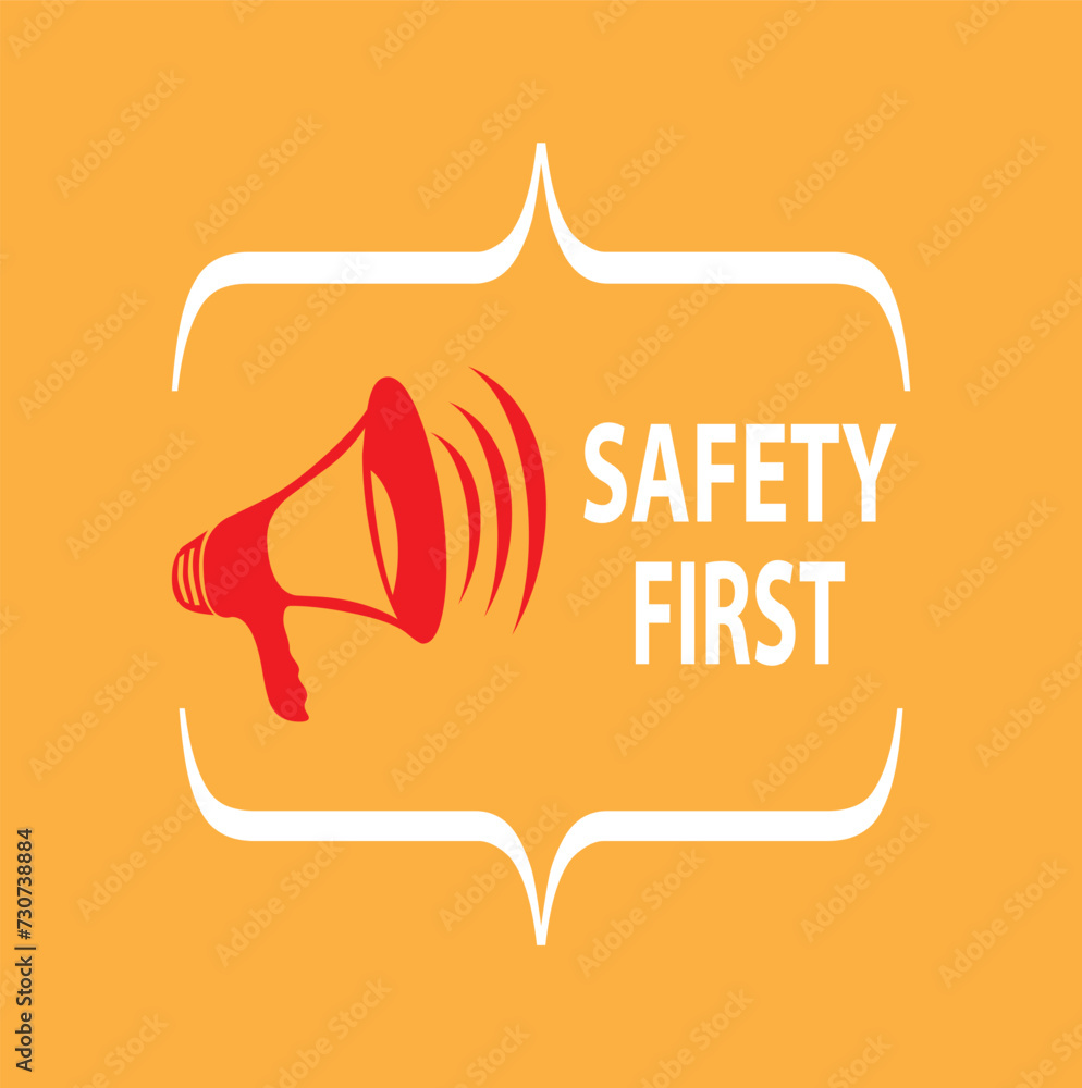 Safety symbols and first signs, work safety, caution work hazards ...