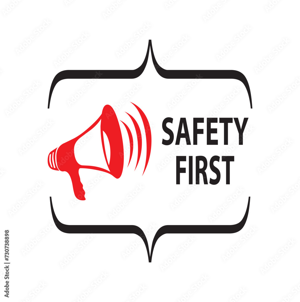 Safety symbols and first signs, work safety, caution work hazards ...