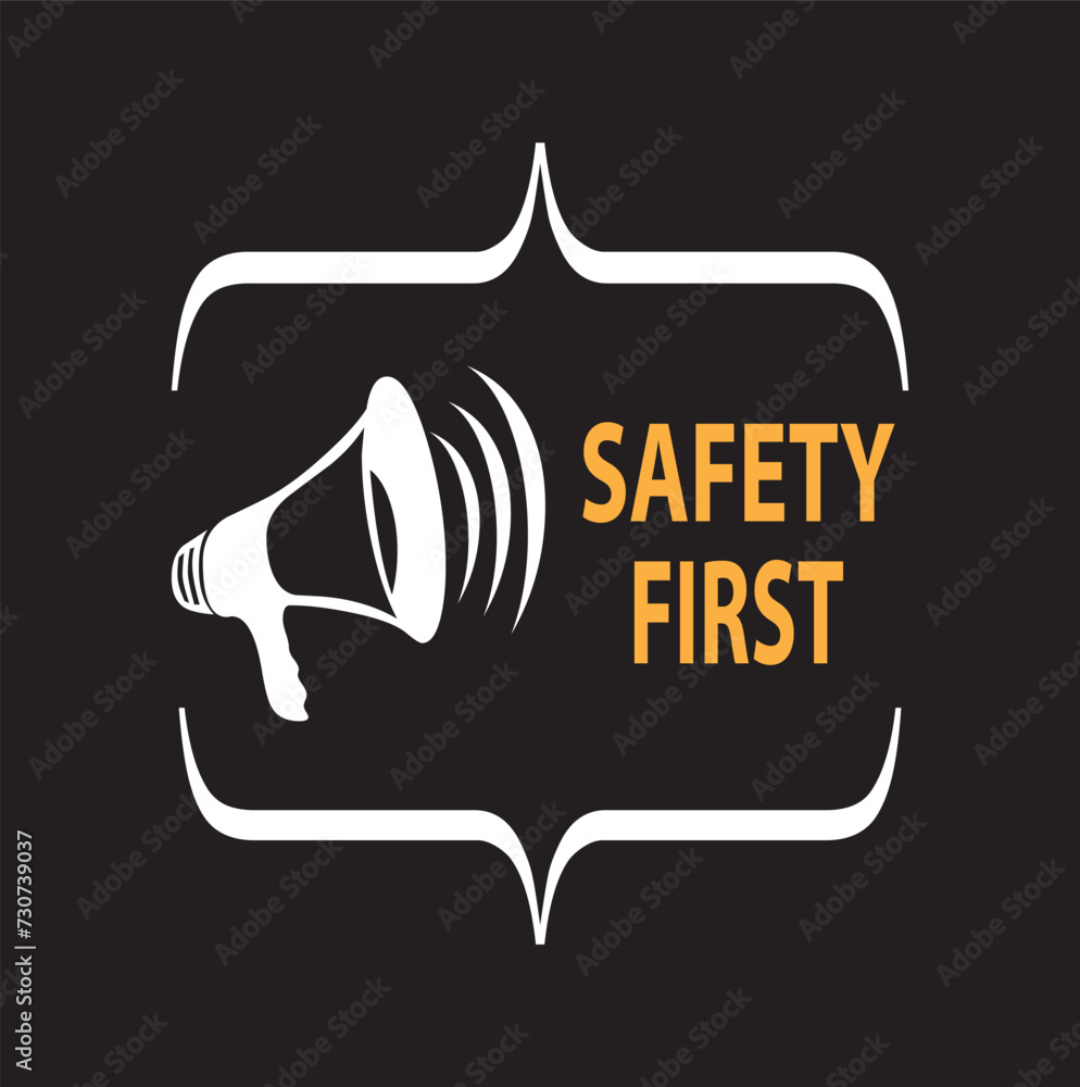 Safety symbols and first signs, work safety, caution work hazards ...