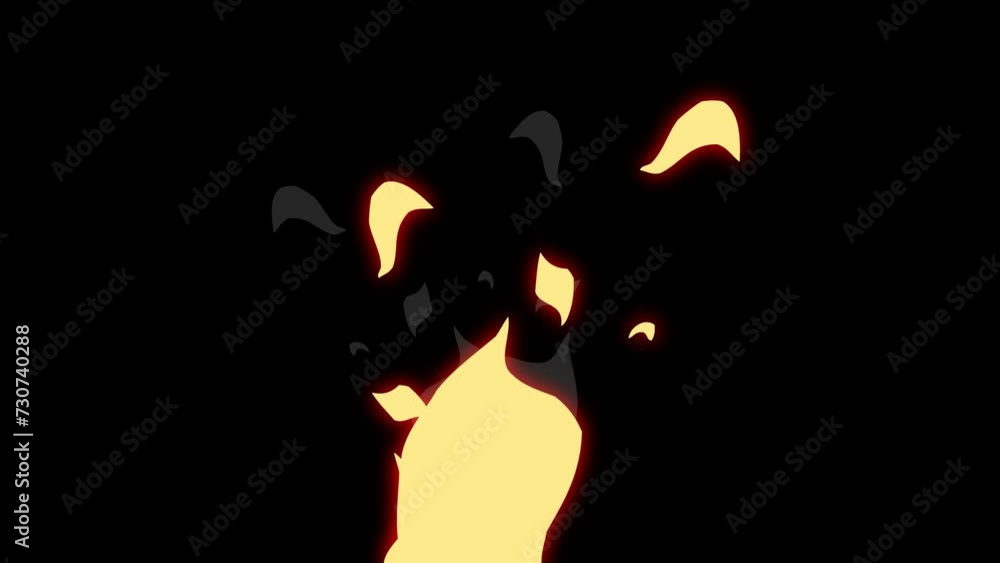 Combined Flash FX Element Animation featuring a blazing fire light ...