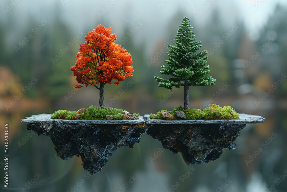 Carbon neutrality concept. Carbon dioxide reduction. CO2 gas emissions ...