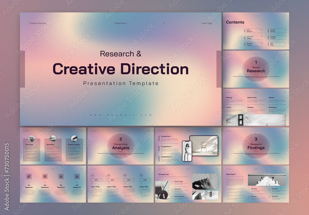 Creative Direction Presentation Template Stock Template | Adobe Stock