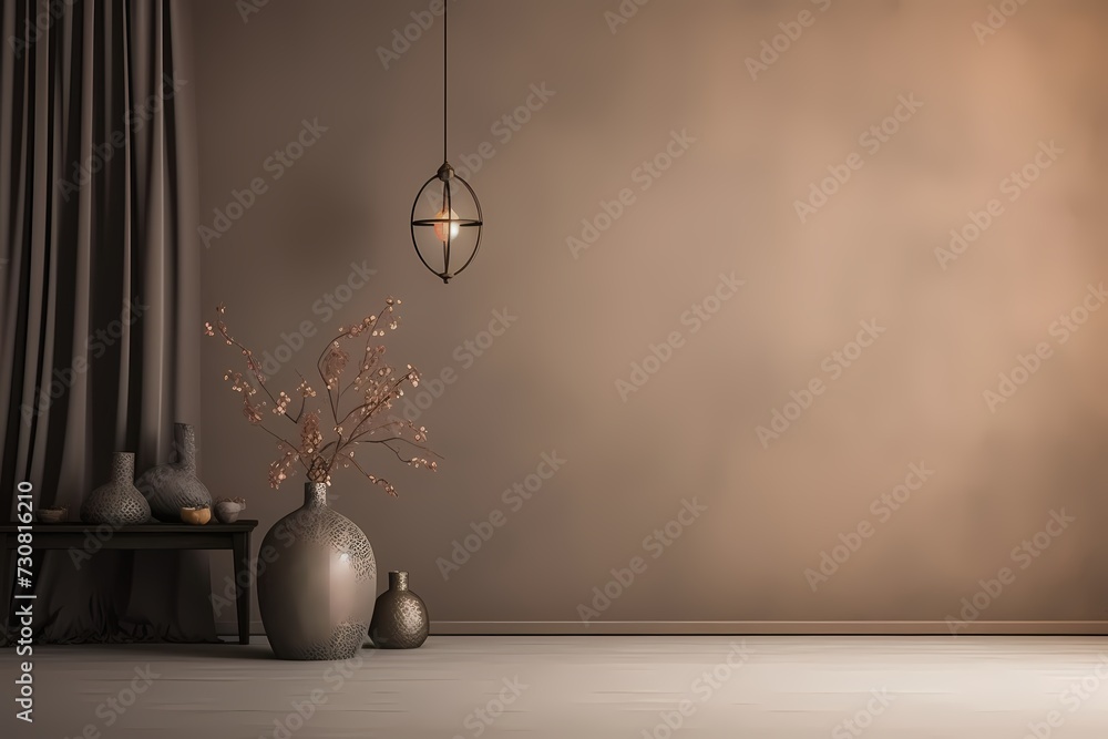 Subdued and sophisticated empty solid color background in a taupe tone ...