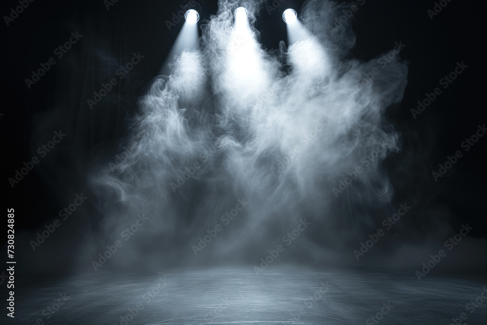 Spotlight and smoke on stage. Background image. Created with Generative ...
