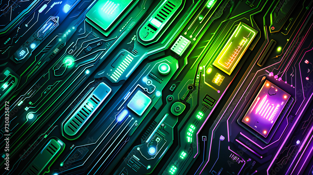 Digital motherboard concept, symbolizing the complexity and ...