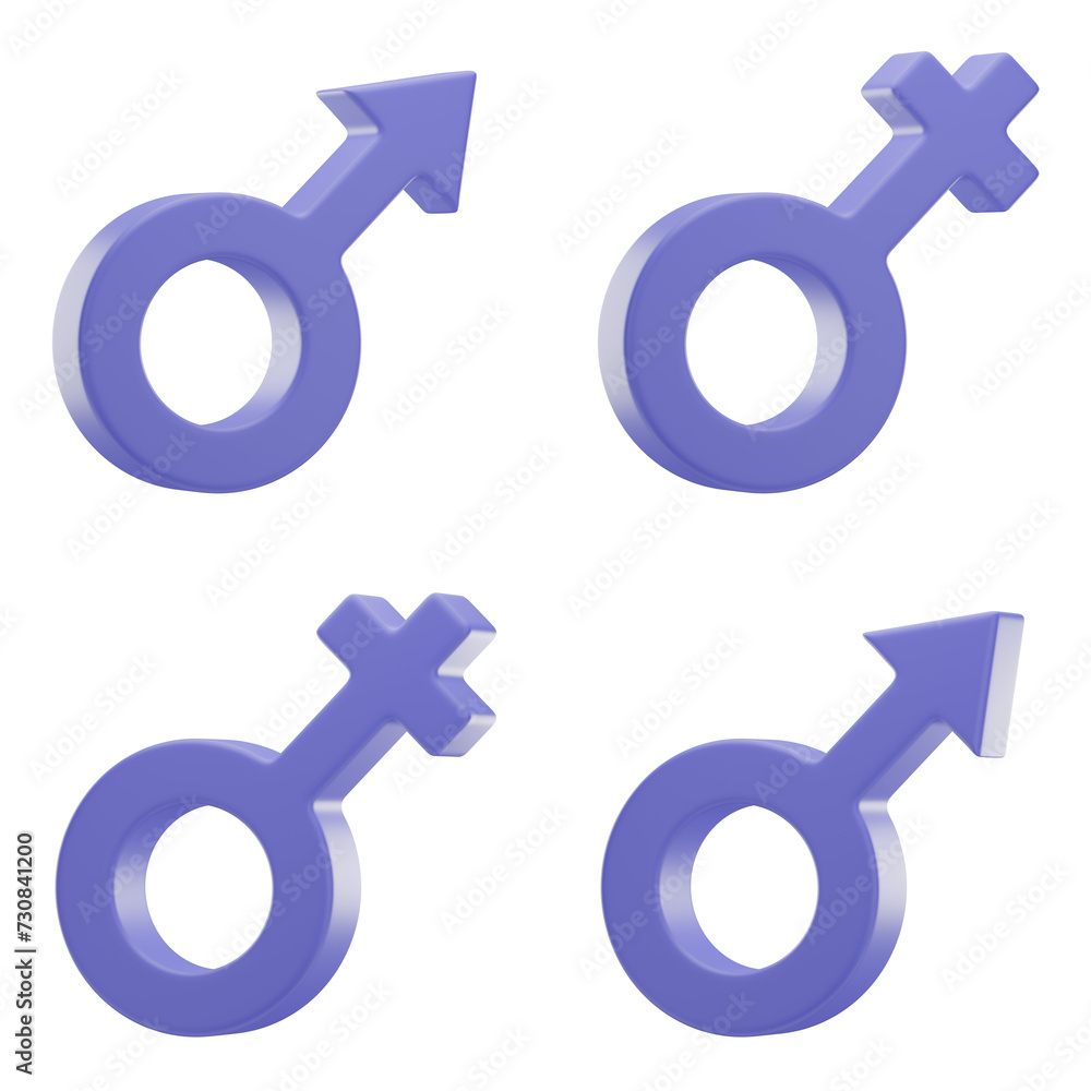 Set of blue male and female symbols with transparent background, PNG ...