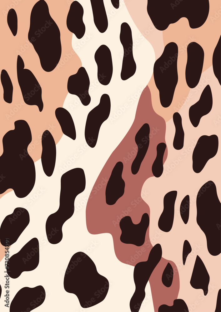 Abstract simple animal print background. Hand drawn pattern, camouflage ...