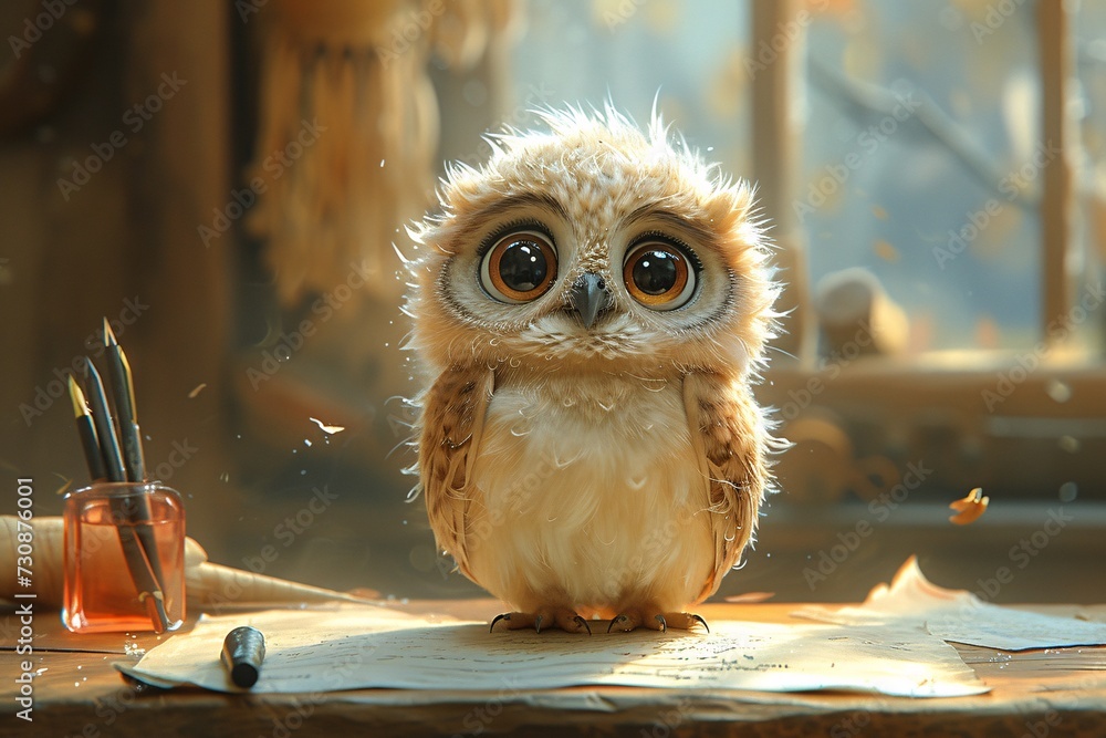 Owly September: A Cute Owl's Eyes and Monthly Trend....In this image, a ...