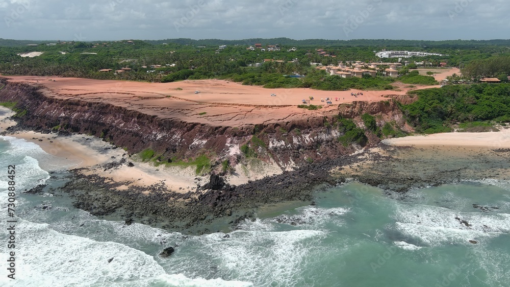 Praia de Pipa (Pipa Beach, Praia da Pipa), Brazil. Surfers and ...