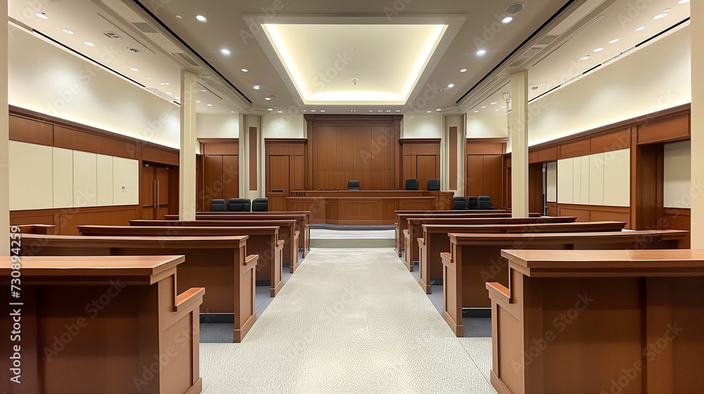An image of a courtroom that is a symbol of fairness. A symbol of ...