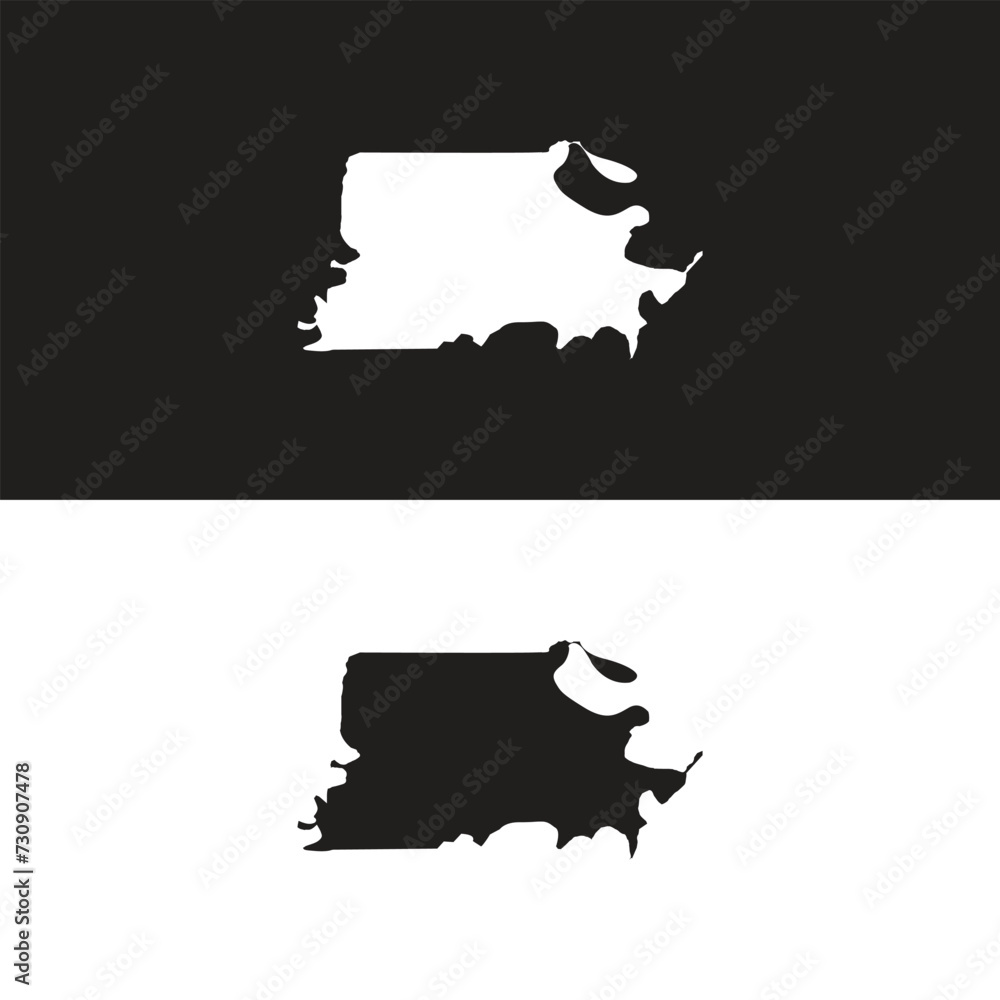 Madison Parish, Louisiana. Maps for design. Blank, white and black ...