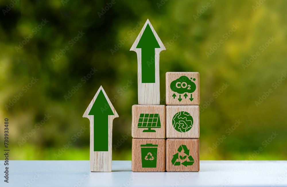 Reduce CO2 emissions to limit climate change and global warming. Low ...