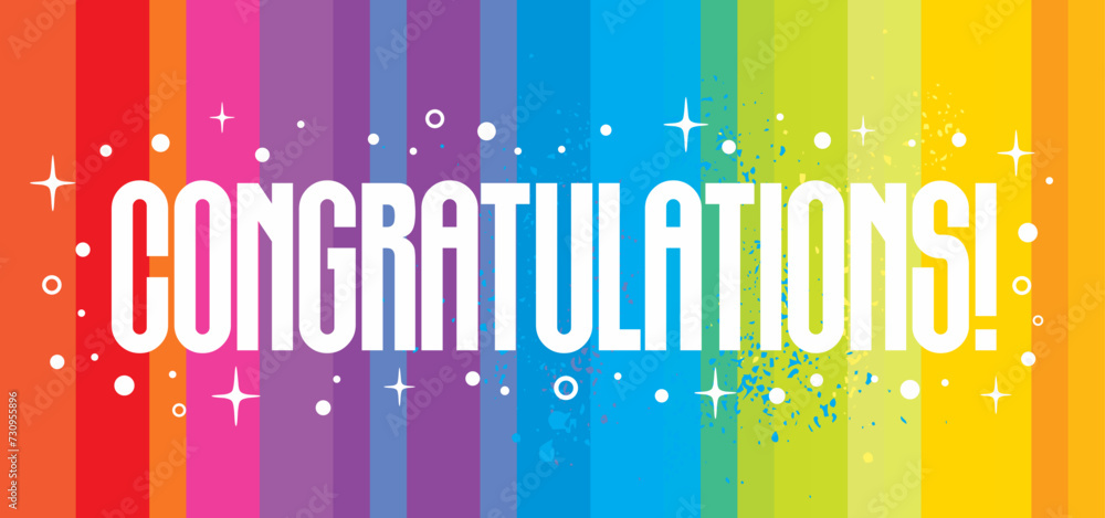 Congratulations poster, card, colorful, banner, printable ...