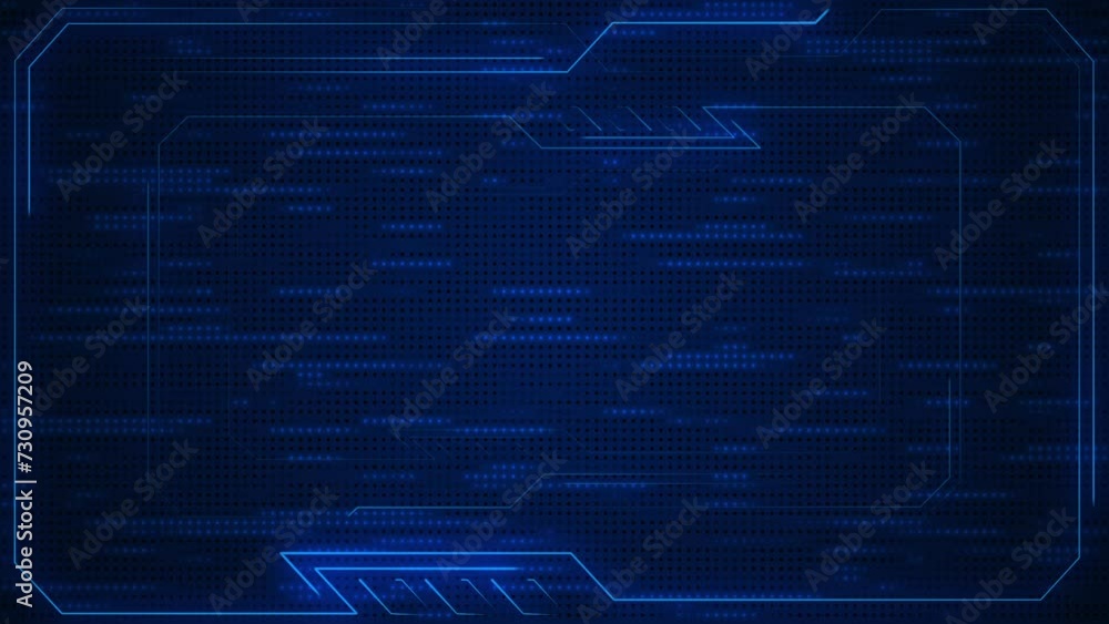 Futuristic technology background with blue blinking digital data lights ...