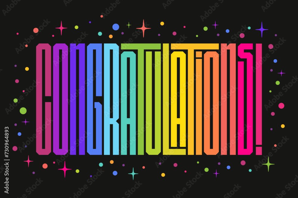 Congratulations banner, card, poster, printable, logo, word, text ...