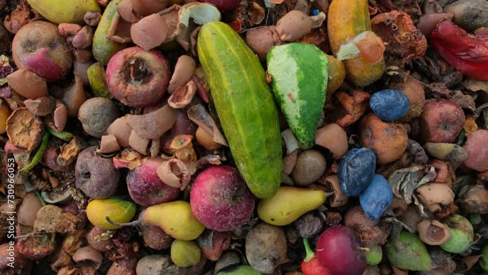 Compost pit. Food Waste. Compostable food scraps. Composting. Bio-waste ...