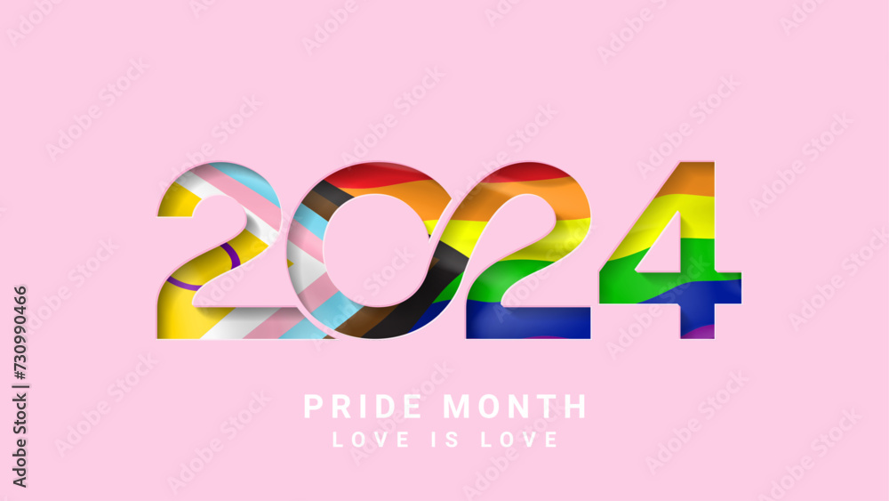 Banner for Pride Month 2024. Symbol of Pride Month with intersex ...