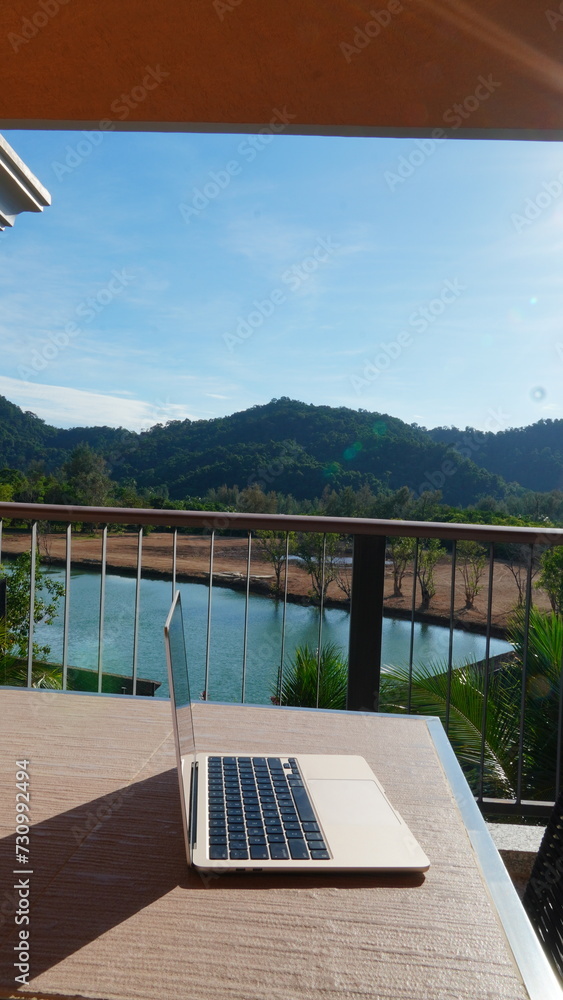 Laptop work remote remote office computer IT, travel with laptop office ...