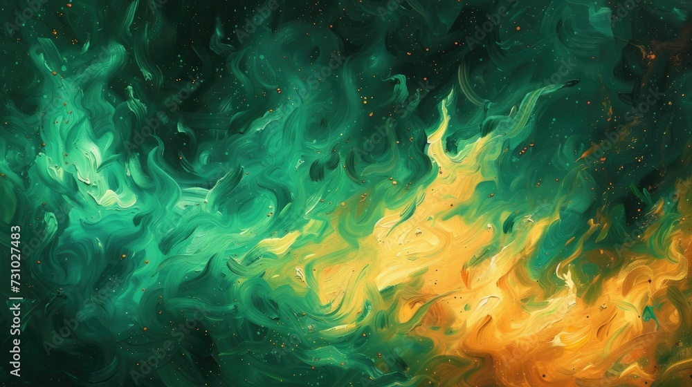 Green fire painted texture, abstract green fire and smoke background ...