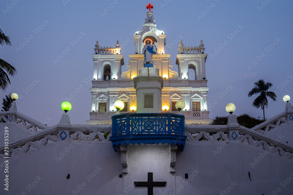 Illuminated The Our Lady of the Immaculate Conception Church, Panjim ...