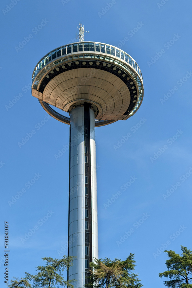 A former transmission tower with an elevator and observation deck. Tall ...
