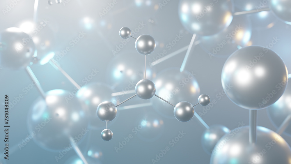 boric acid molecular structure, 3d model molecule, orthoboric acid ...