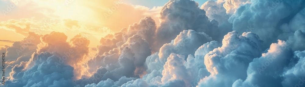 Dramatic Cloudscape, dynamic cloud formation in the sky with billowing ...