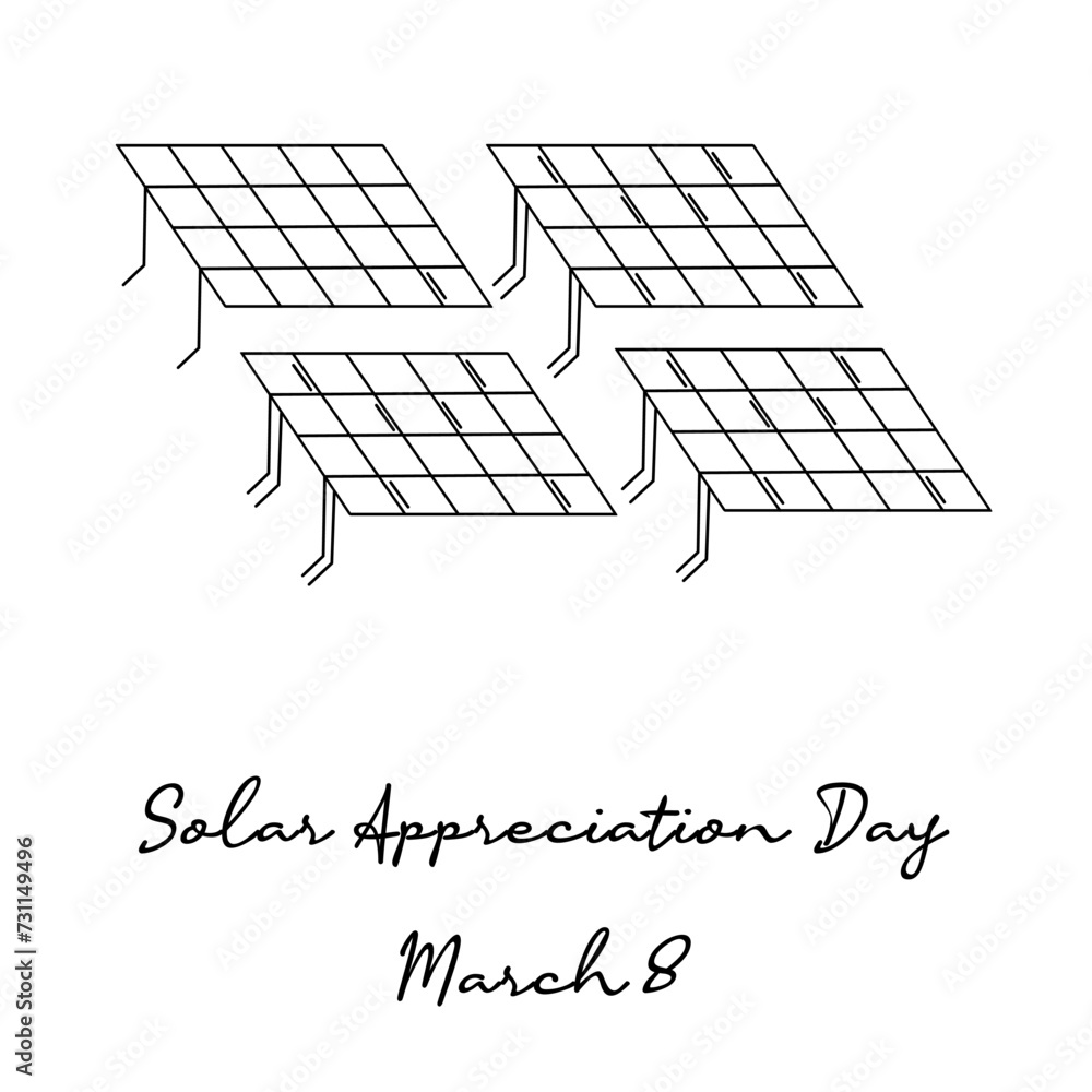 line art of Solar Appreciation Day good for Solar Appreciation Day ...