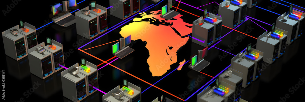 Ethernet Network System: An Illustrated Map of Connected Devices and ...