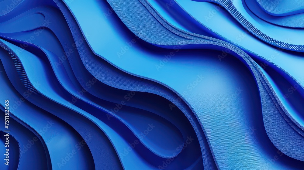 Blue-light 3D abstract background showcasing a wavy shape for a dynamic ...
