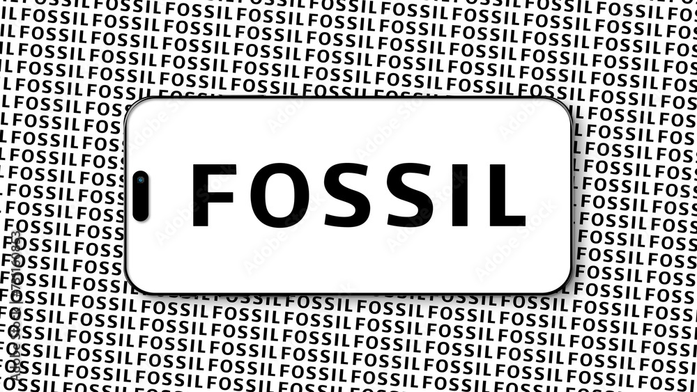 Istanbul, Turkey - 7 February 2024: Fossil brand logo on smartphone ...
