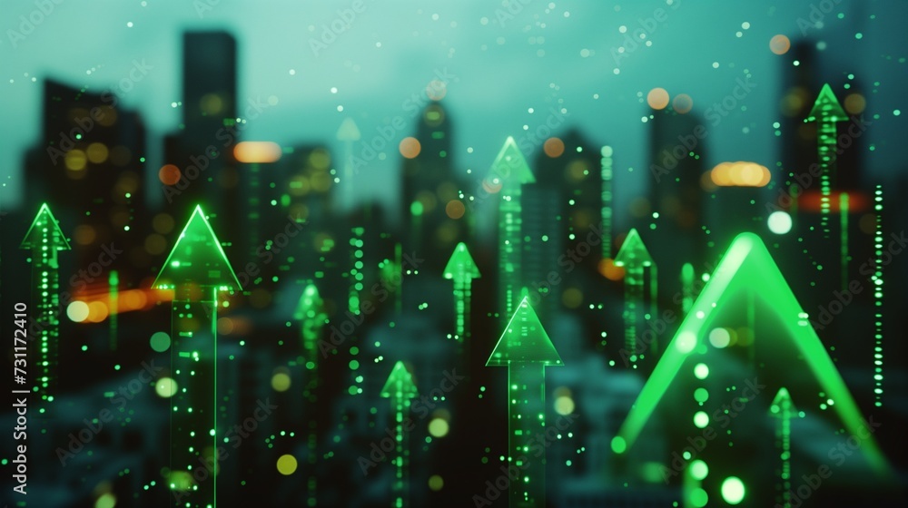 Green and sustainable development in the business sector, showcasing ...