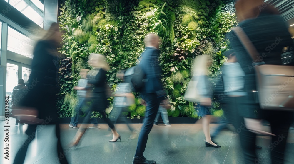 A modern, eco-friendly office environment promoting employee health ...