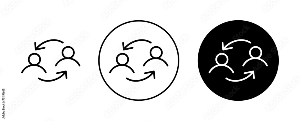 Personnel Change Icon Set. HR Employee and Update Vector symbol in a ...